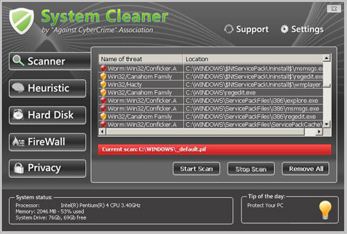 System Cleaner and Hardware Doctor - Dedicated 2-viruses.com
