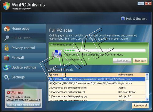 WinPC Antivirus - Dedicated 2-viruses.com