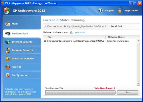 XP Antispyware 2012 - Dedicated 2-viruses.com