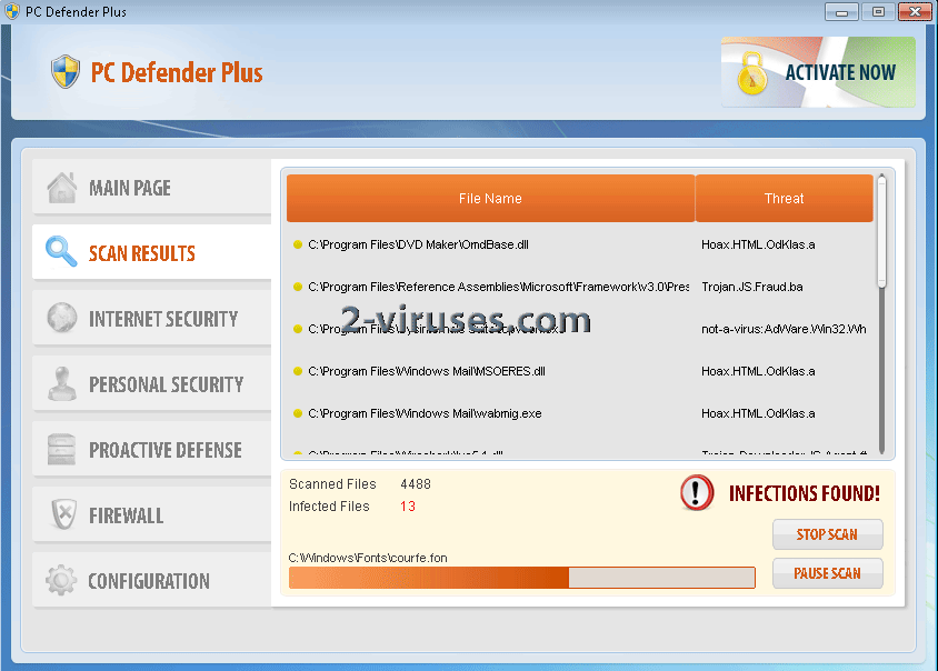 PC Defender Plus - Dedicated 2-viruses.com