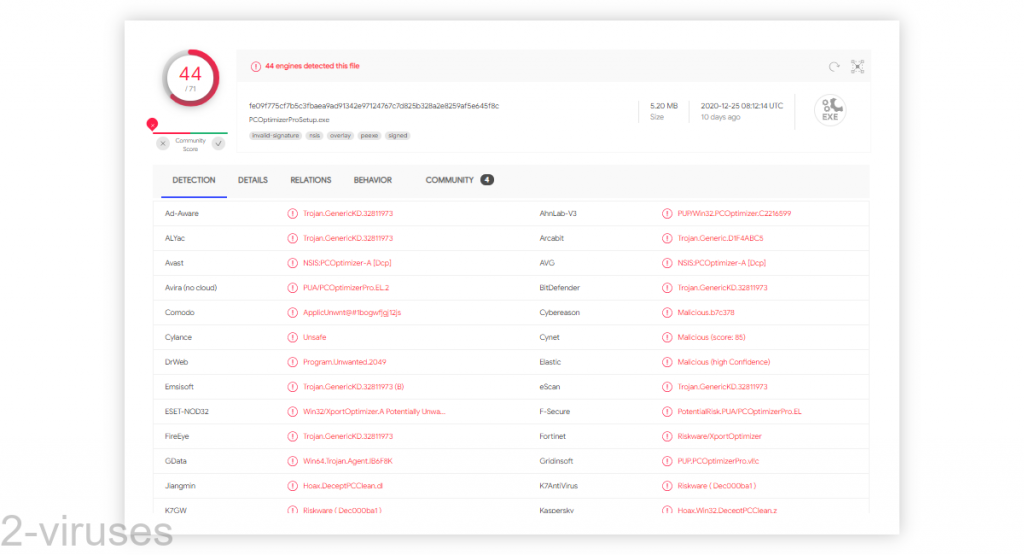 PC Optimizer Pro - Dedicated 2-viruses.com