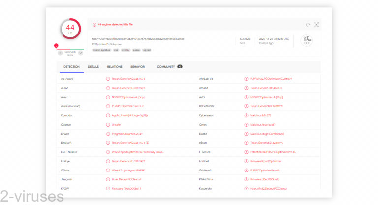 PC Optimizer Pro - Dedicated 2-viruses.com