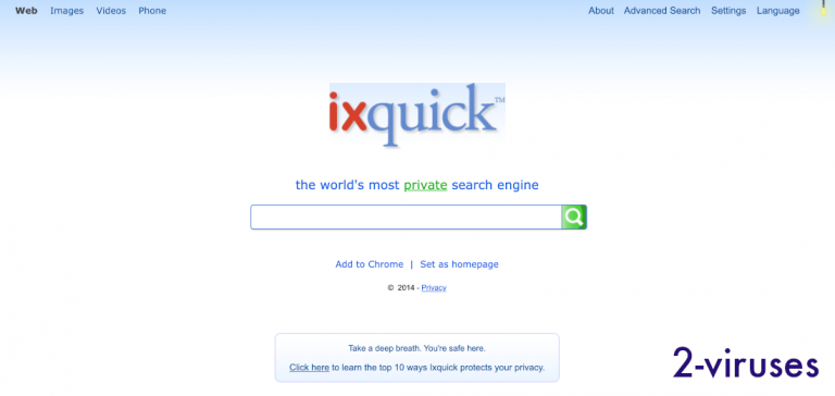 Ixquick.com virus – How to remove – Dedicated 2-viruses.com