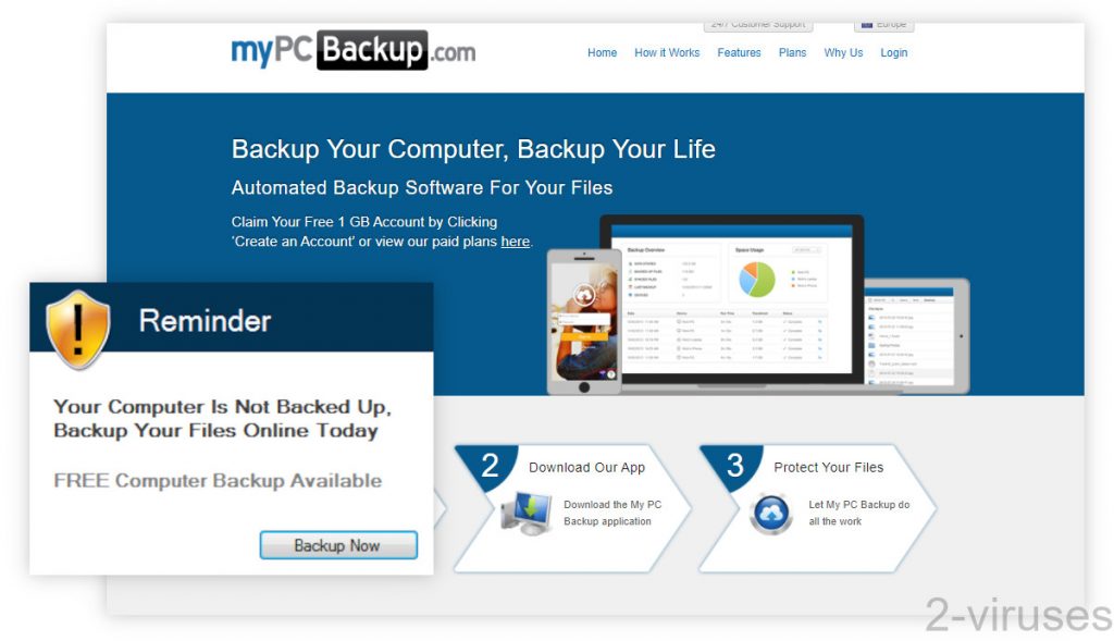 MyPC Backup - Dedicated 2-viruses.com