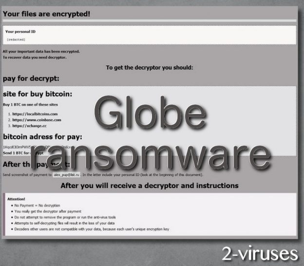 Globe Ransomware – How to remove – Dedicated 2-viruses.com