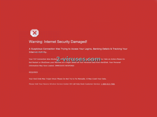 "Windows Security Alert" Popup - Dedicated 2-viruses.com