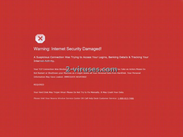 "Windows Security Alert" Popup - Dedicated 2-viruses.com