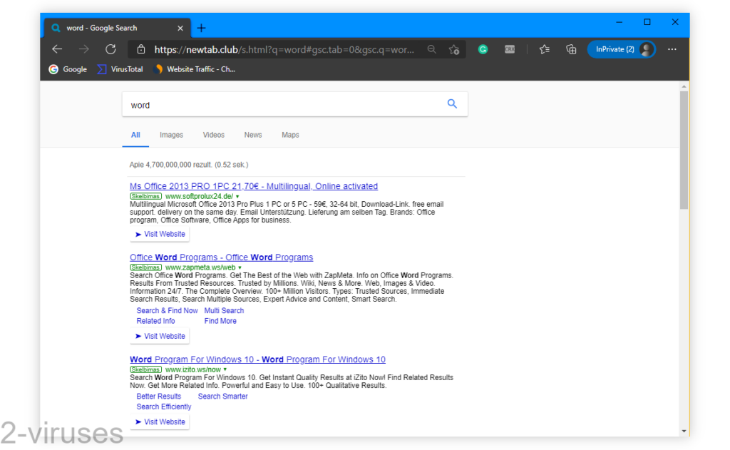 Newtab.club Virus – How to remove (Jan, 2021) – Dedicated 2-viruses.com