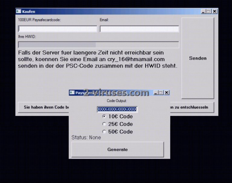 PaySafe Generator Ransomware - Dedicated 2-viruses.com