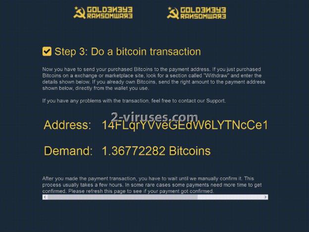 GoldenEye Ransomware - Dedicated 2-viruses.com