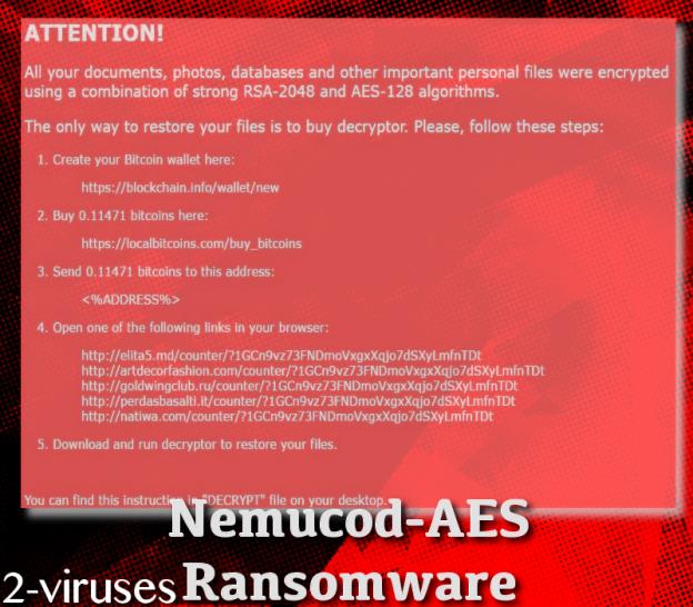 Nemucod-AES ransomware virus - Dedicated 2-viruses.com