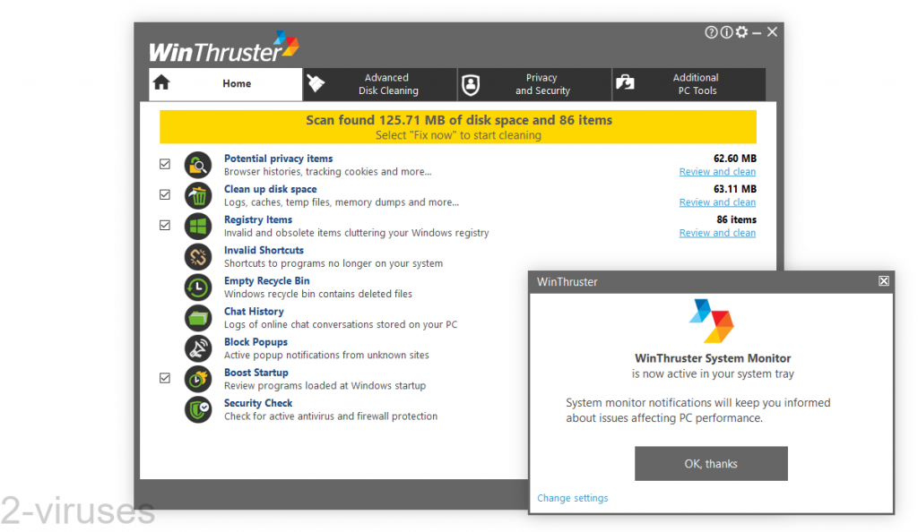 WinThruster virus - Dedicated 2-viruses.com