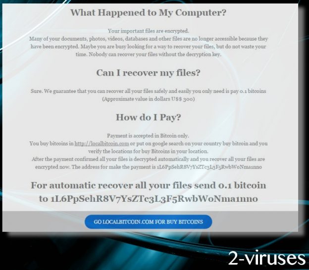 Diamond Computer Encryption ransomware virus – How to remove – Dedicated 2-viruses.com