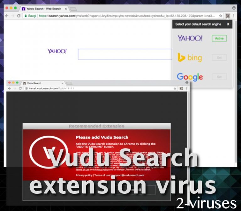 Vudu Search extension virus – How to remove – Dedicated 2-viruses.com