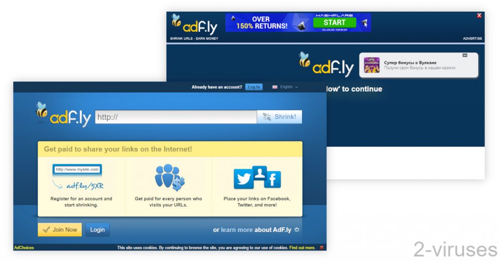 Adf.ly Redirect Virus - Dedicated 2-viruses.com