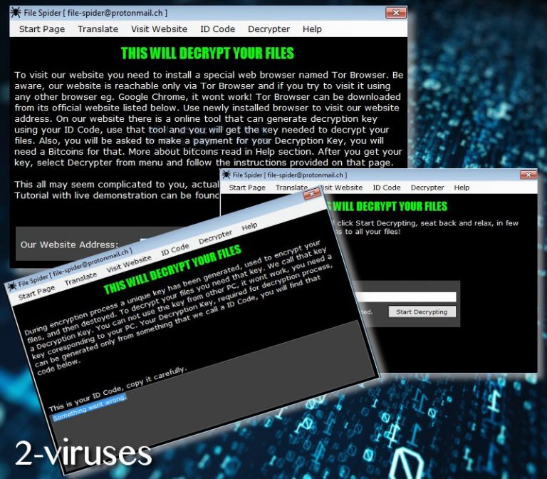 File Spider ransomware – How to remove – Dedicated 2-viruses.com