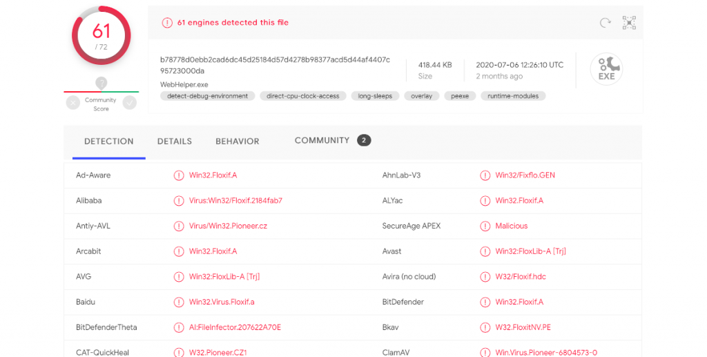 Webhelper virus - Dedicated 2-viruses.com