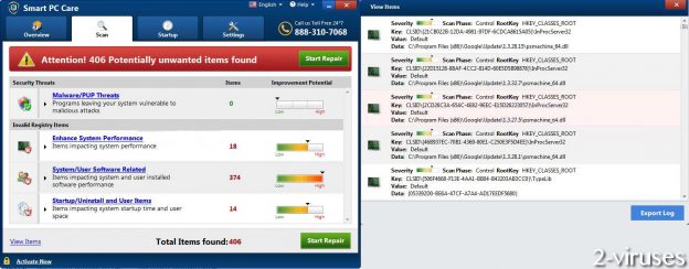 Smart PC Care Virus – How to remove – Dedicated 2-viruses.com