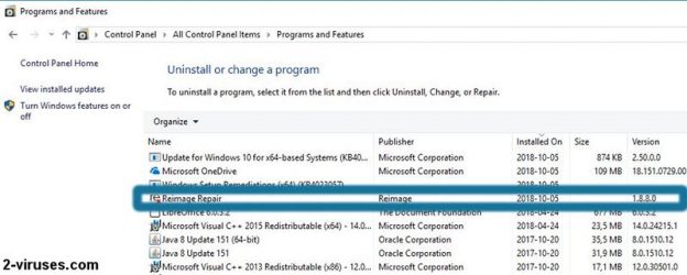 How To Remove Reimage - Dedicated 2-viruses.com