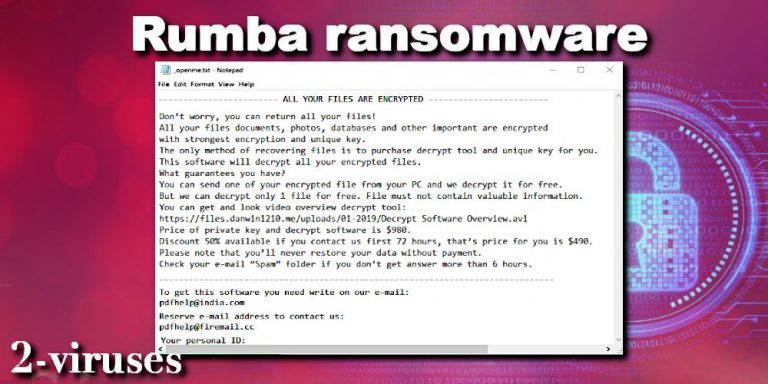 Rumba virus – How to remove – Dedicated 2-viruses.com