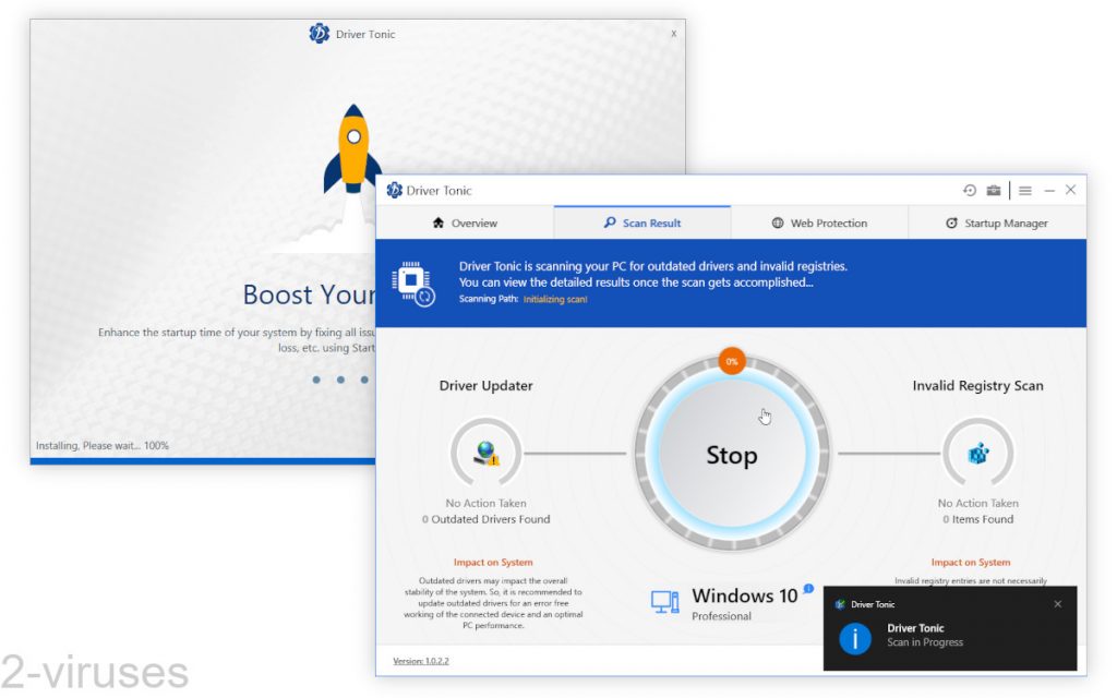 Driver Tonic PUP - Dedicated 2-viruses.com