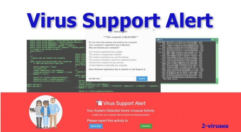 "Virus Support Alert" Scam - Dedicated 2-viruses.com