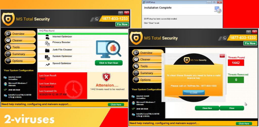 MS Total Security Fake Optimizer - Dedicated 2-viruses.com