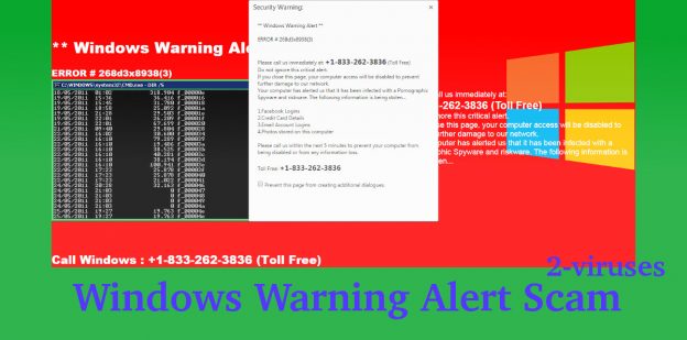 "Windows Warning Alert" Scam - Dedicated 2-viruses.com