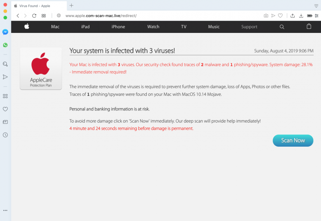 Apple.com-scan-mac.live Adware – How to remove – Dedicated 2-viruses.com