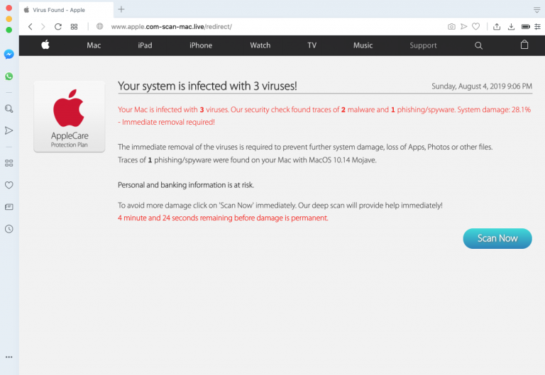 Apple.com-scan-mac.live Adware – How to remove – Dedicated 2-viruses.com