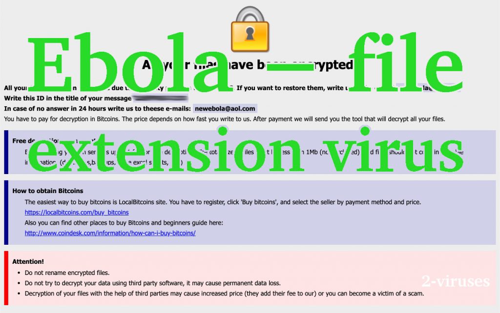 Ebola File Extension - Dedicated 2-viruses.com