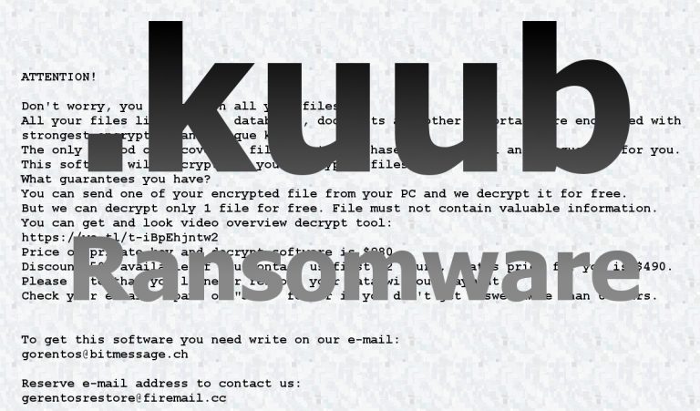Kuub Files Locker – How to remove – Dedicated 2-viruses.com