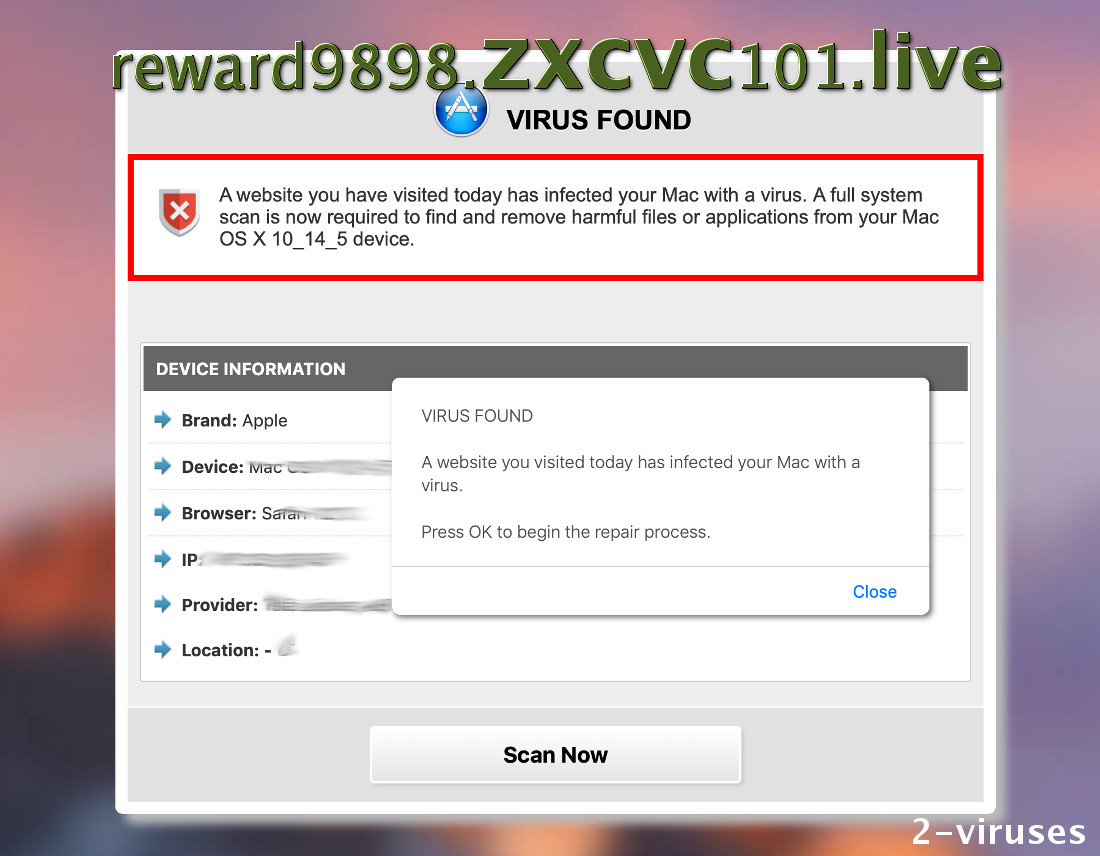 Zxcvc Virus Pop-ups – How to remove – Dedicated 2-viruses.com