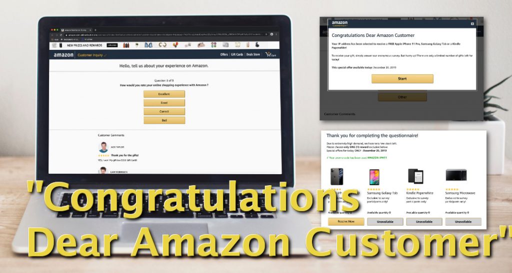 "Congratulations Dear Amazon Customer" Scam - Dedicated 2-viruses.com