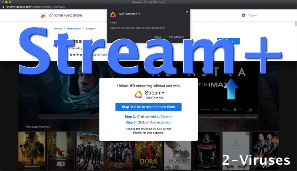 Stream+ Adware - Dedicated 2-viruses.com