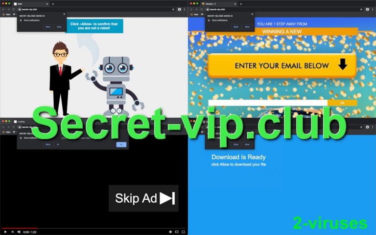 Secret-vip.club Pop-ups - Dedicated 2-viruses.com