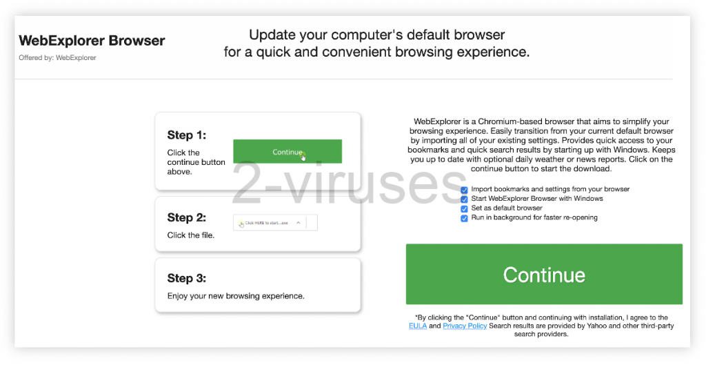 WebExplorer Browser – How to remove – Dedicated 2-viruses.com