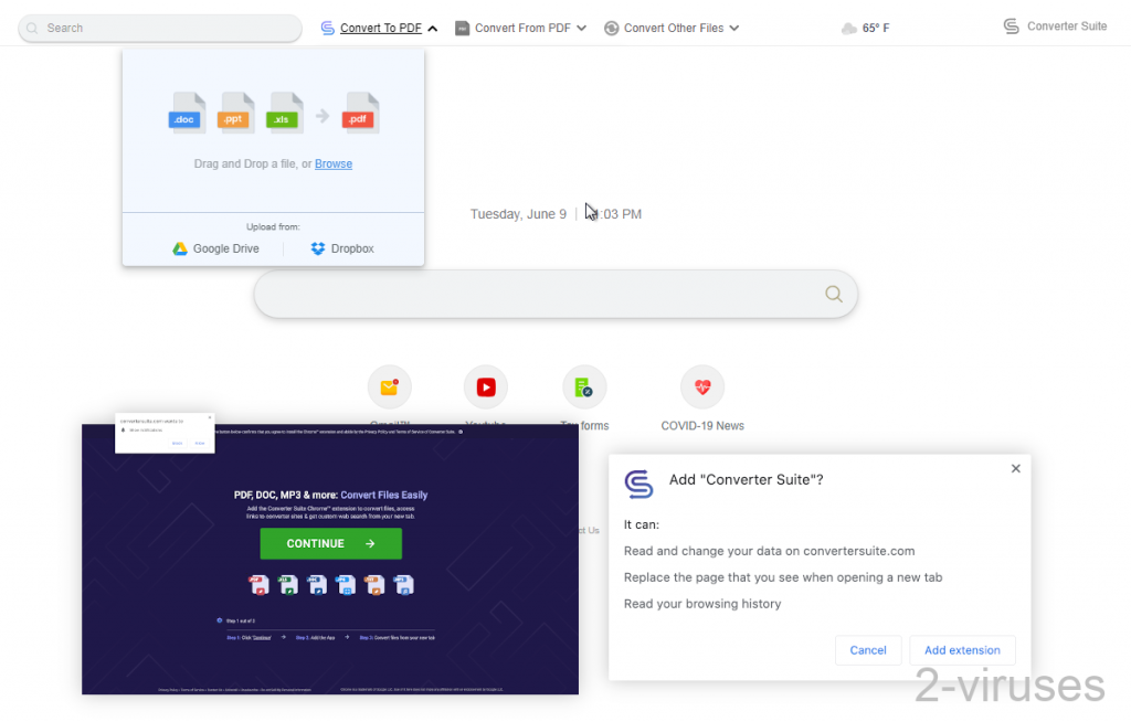 Convertersuite.com New Tab – How to remove – Dedicated 2-viruses.com
