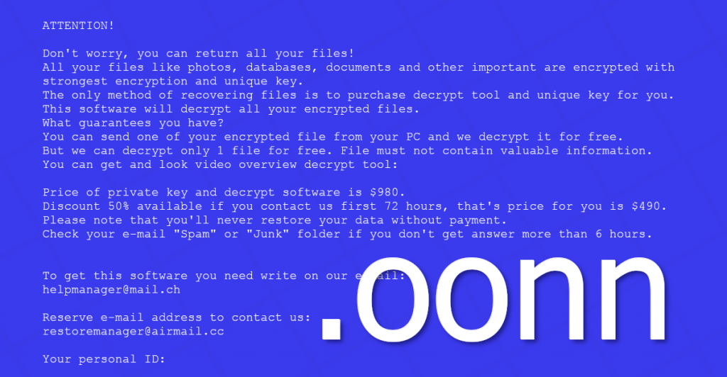 Oonn File Extension Malware - Dedicated 2-viruses.com