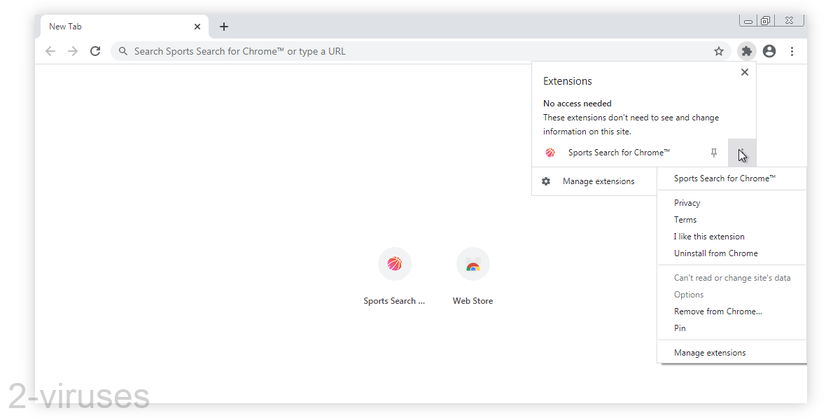 Sports Search for Chrome™ – How to remove – Dedicated 2-viruses.com