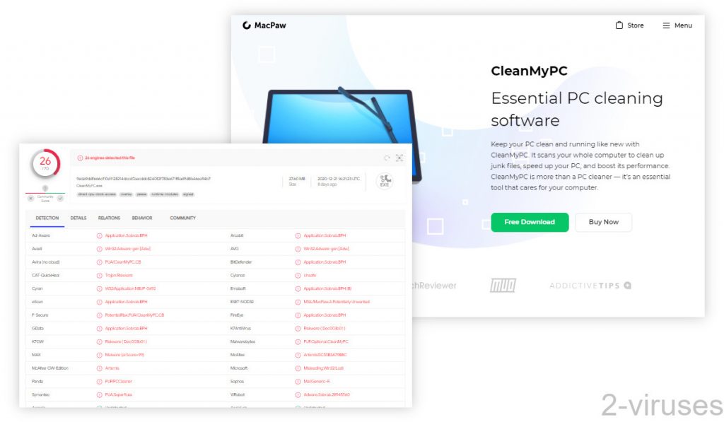 CleanMyPC by MacPaw - Dedicated 2-viruses.com