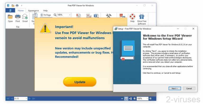 Free PDF Viewer for Windows – How to remove – Dedicated 2-viruses.com