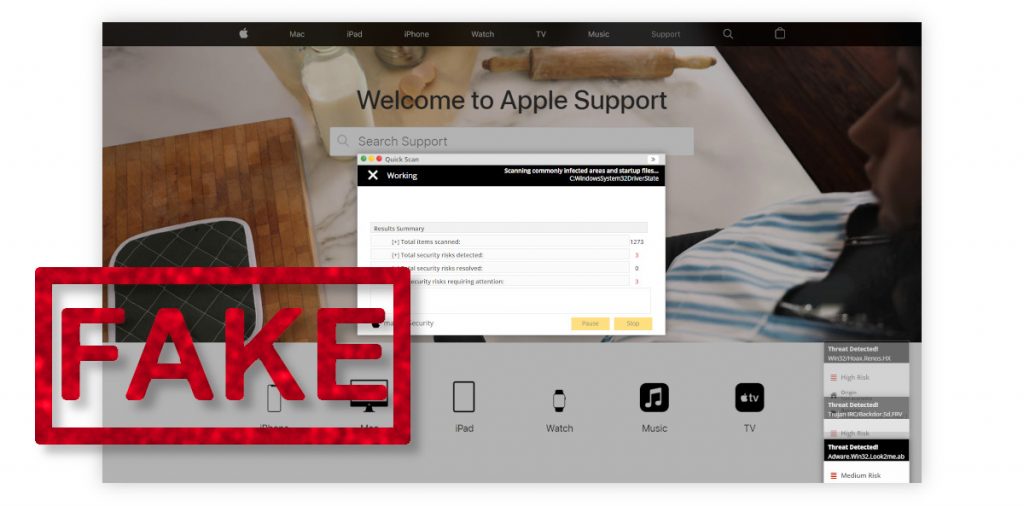Scam - "Trojan Detected!" on macOS - Dedicated 2-viruses.com