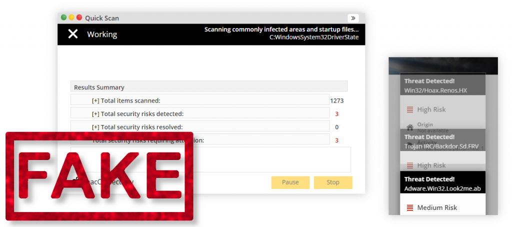 Scam - "Trojan Detected!" on macOS - Dedicated 2-viruses.com