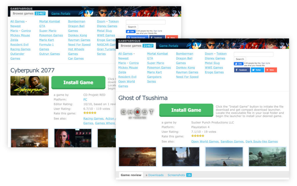 Gamefabrique.com Fake Games - Dedicated 2-viruses.com