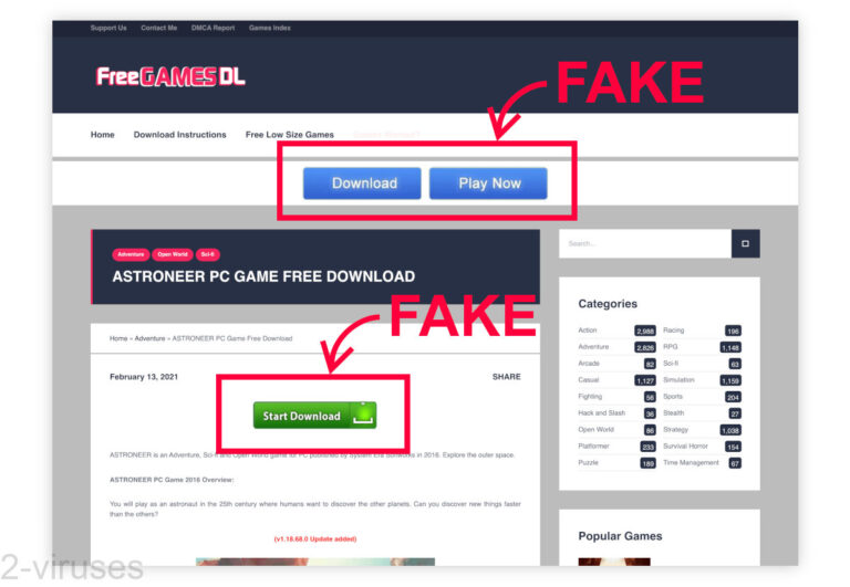How to Recognize Fake Download Buttons and Links - Dedicated 2-viruses.com
