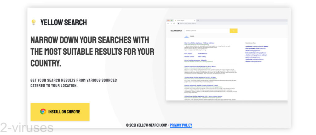 Yellow Search Redirects - Dedicated 2-viruses.com