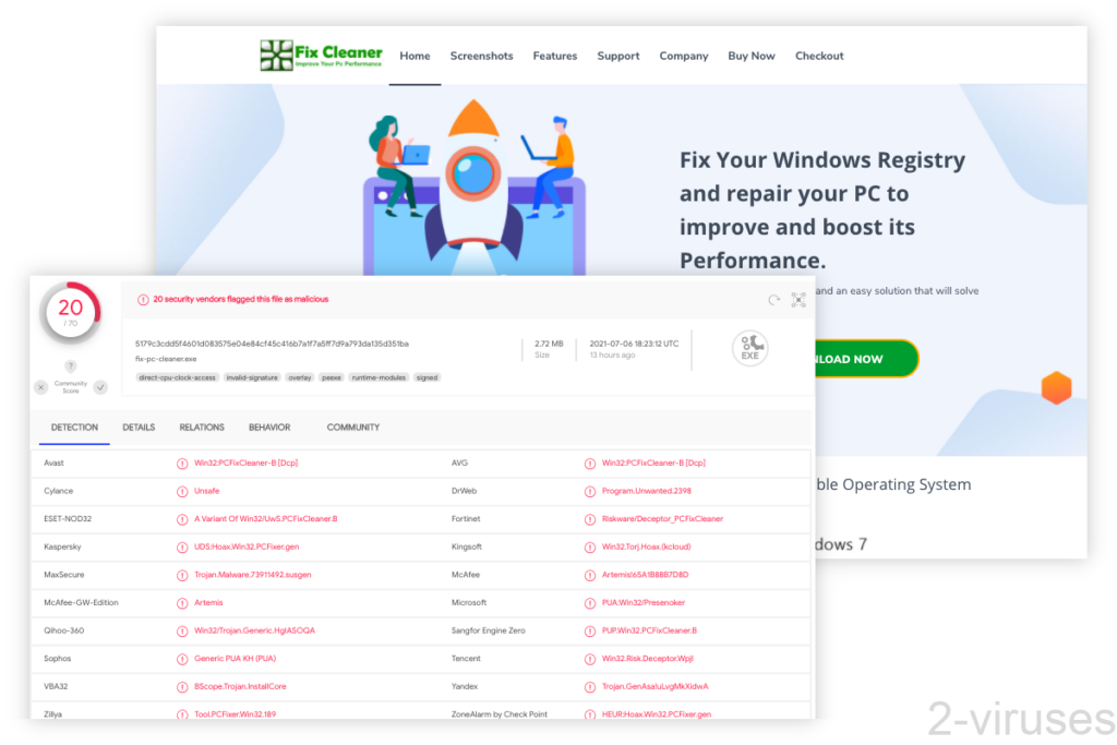Fix PC Cleaner - Dedicated 2-viruses.com