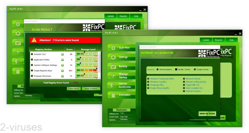 Fix PC Cleaner - Dedicated 2-viruses.com
